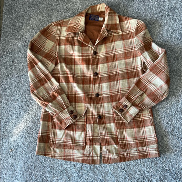 Pendleton | Jackets & Coats | Vintage Pendleton Jacket Mens Medium Tan ...